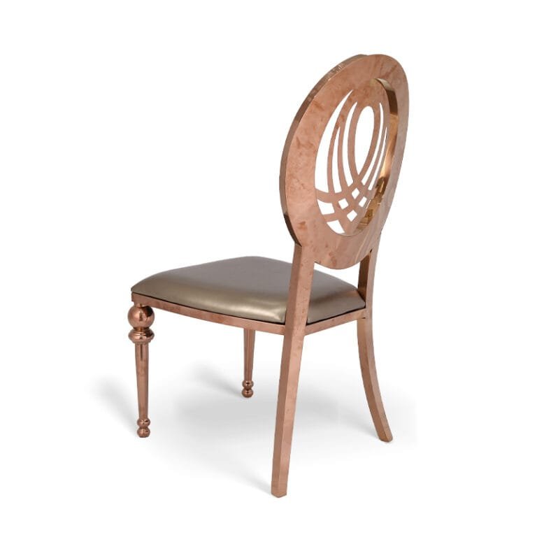 Stainless Steel Phoenix Round Back Chair - One-Stop Banquet Event Solutions
